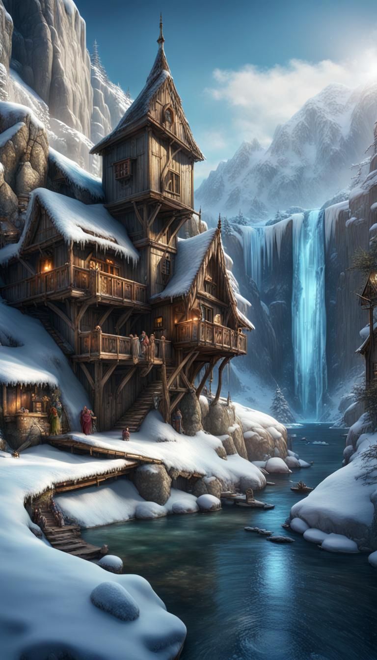 Frostbite Falls - AI Generated Artwork - NightCafe Creator