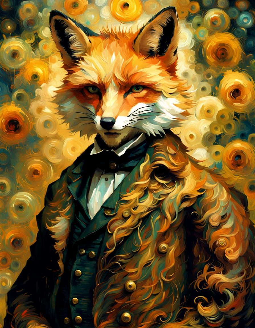 Fox van Gogh - AI Generated Artwork - NightCafe Creator
