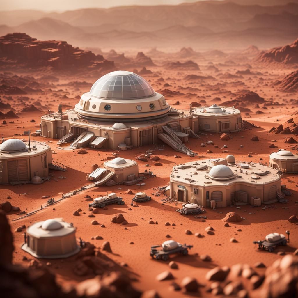 Mars Colony - AI Generated Artwork - NightCafe Creator