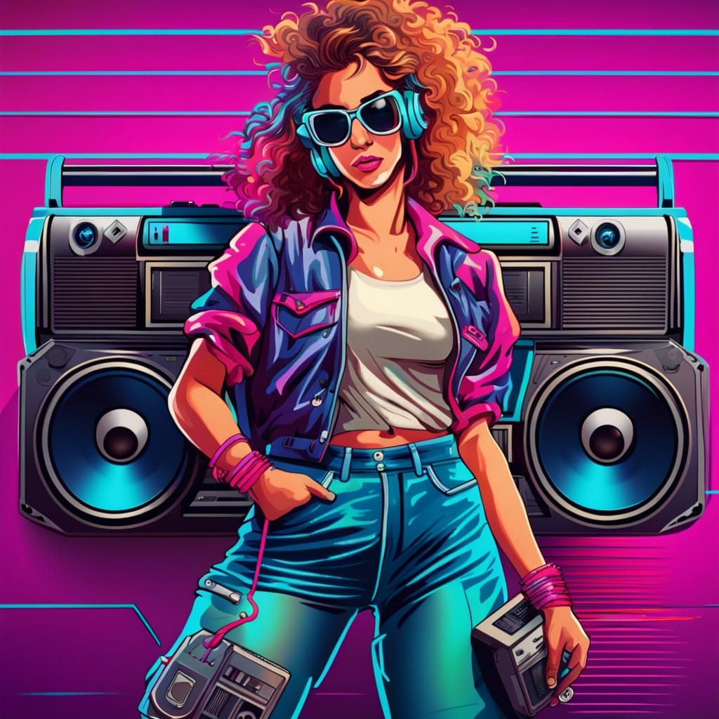 Retro Girl - AI Generated Artwork - NightCafe Creator