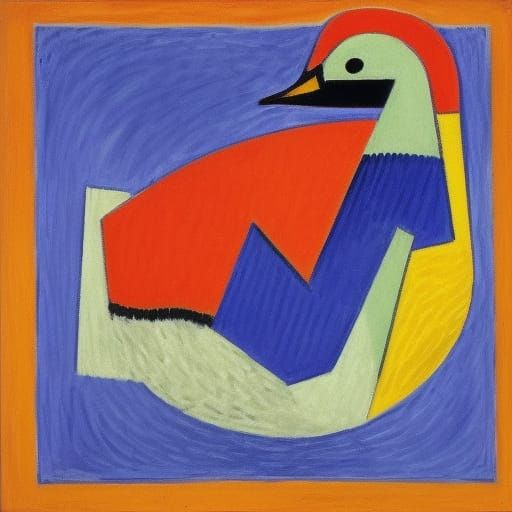 Duck in geometric art - AI Generated Artwork - NightCafe Creator