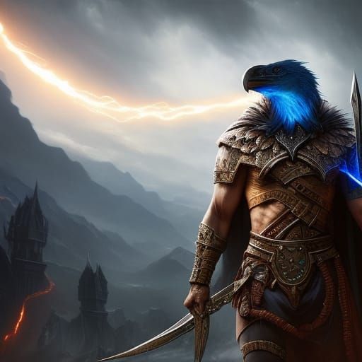 Raven Warrior - AI Generated Artwork - NightCafe Creator