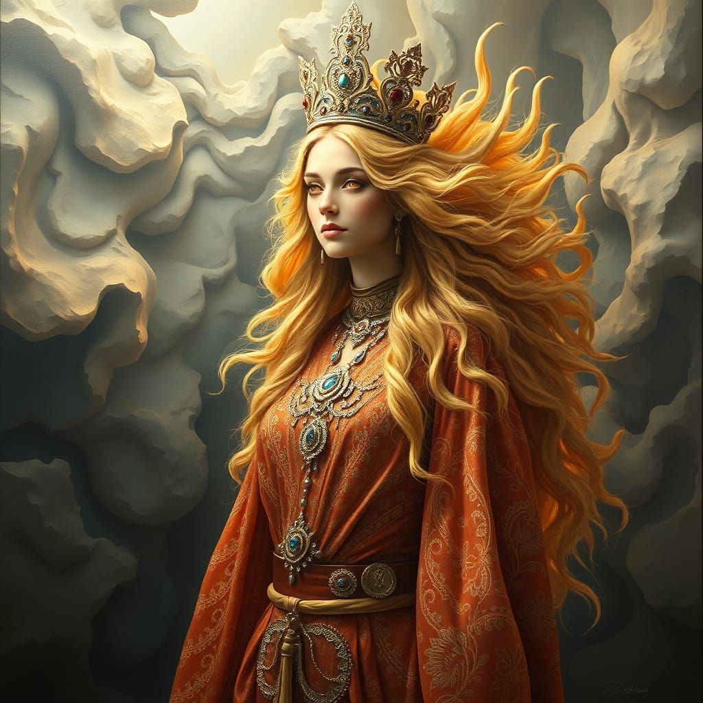 Majestic Iranian Goddess Daena in Dreamlike Hyper-... - AI Art