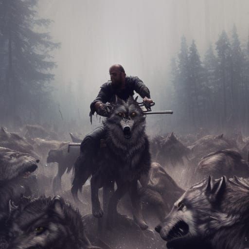Wolf Rider - AI Generated Artwork - NightCafe Creator