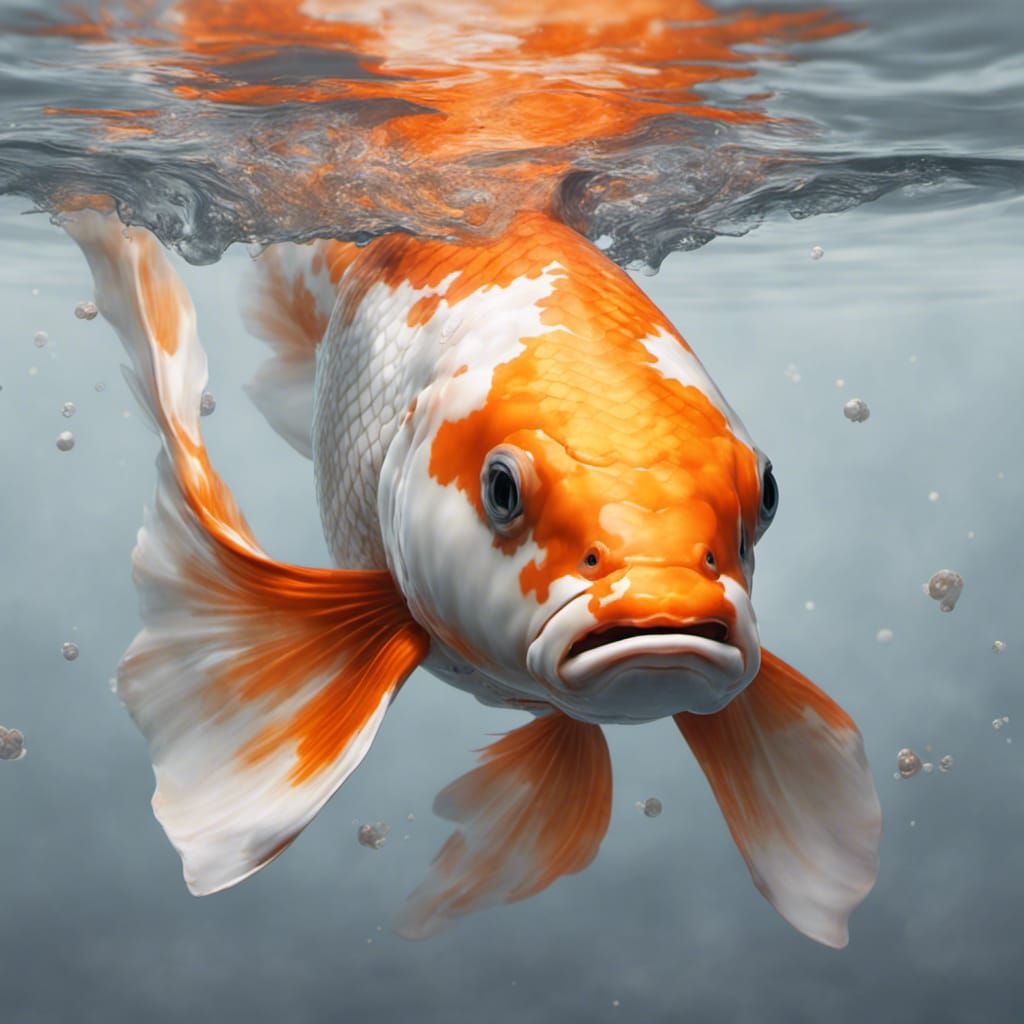 Portrait of a koi carp - AI Generated Artwork - NightCafe Creator