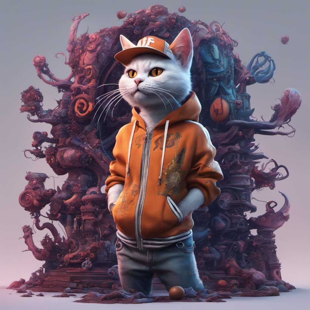 HIP HOP CAT - AI Generated Artwork - NightCafe Creator