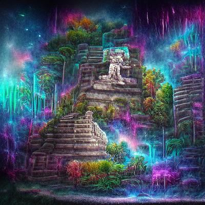 Mayan temple in the jungle - AI Generated Artwork - NightCafe Creator