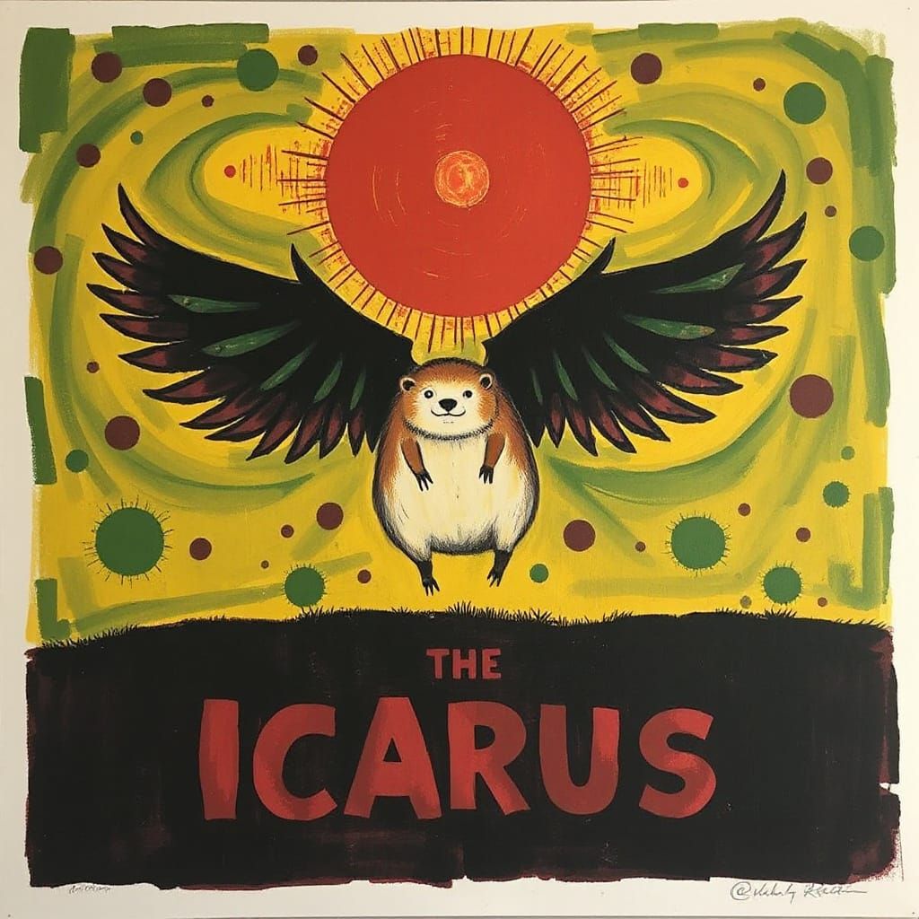 Hedgehog the Icarus Wings by Marc Chagall and Mark Rothko