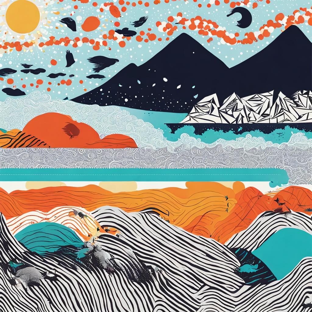 Divided Landscape - AI Generated Artwork - NightCafe Creator