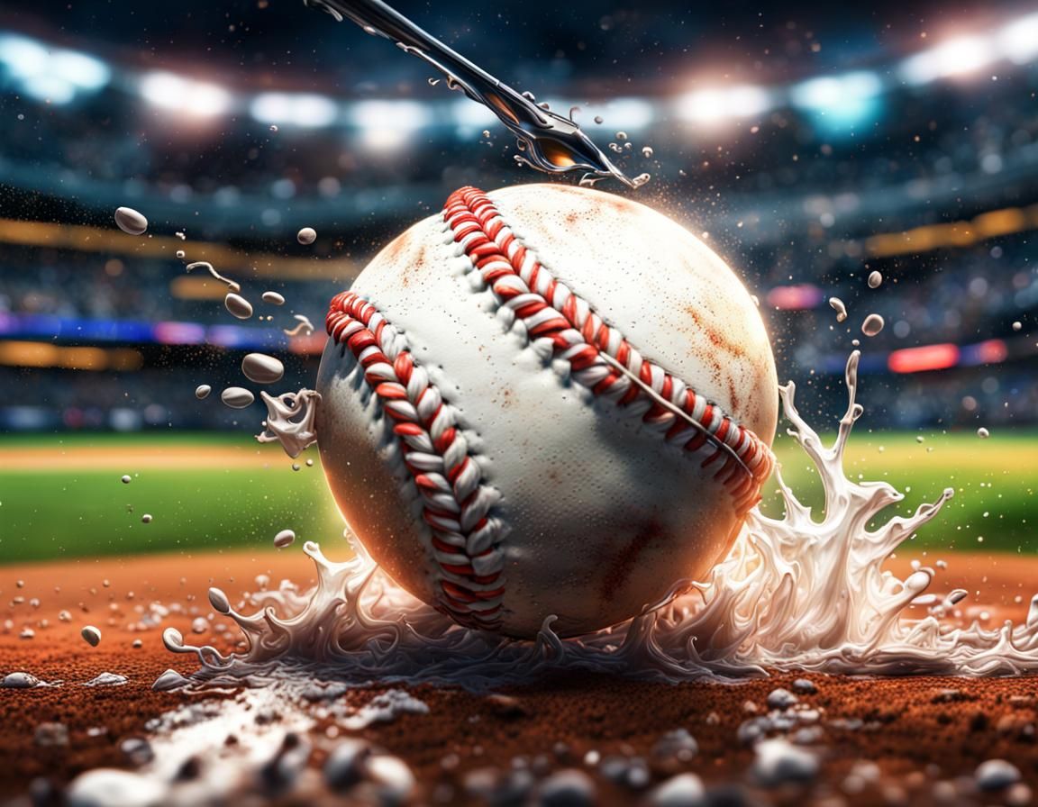 hitting a baseball - AI Generated Artwork - NightCafe Creator