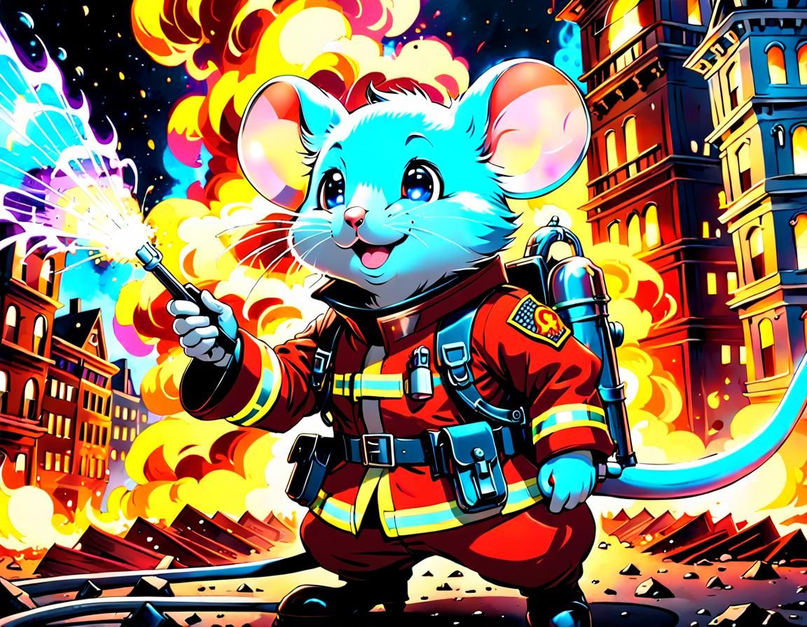 Mouse Firefighter - AI Generated Artwork - NightCafe Creator