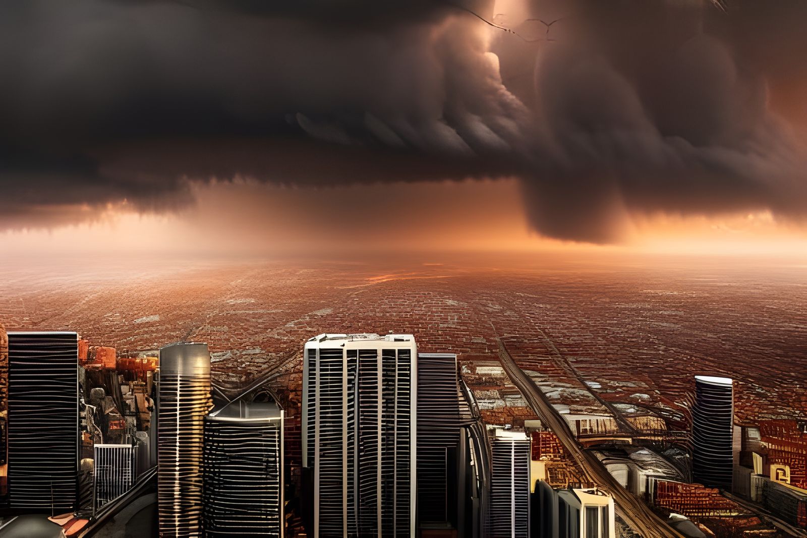 Storm in the City - AI Generated Artwork - NightCafe Creator