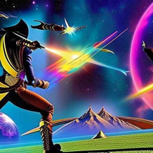 COSMIC WIZARD AND INTER-DIMENSIONAL WARLOCK - AI Generated Artwork ...