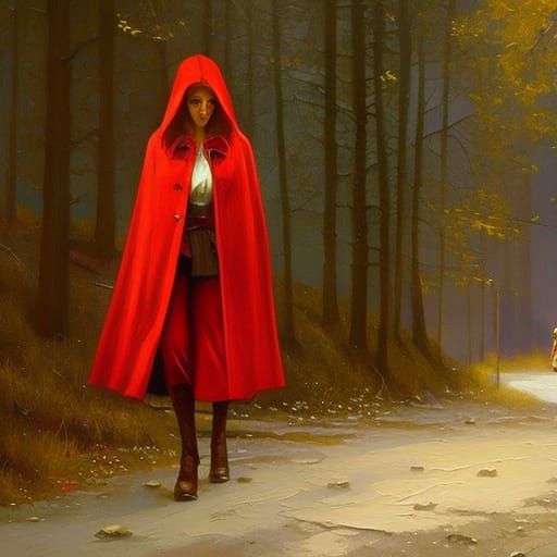 (not so) Little Red Riding Hood - AI Generated Artwork - NightCafe Creator