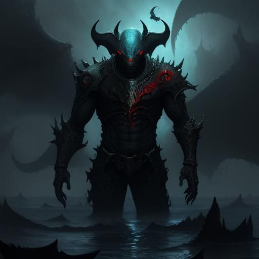 Devil Dolphin Titan - AI Generated Artwork - NightCafe Creator