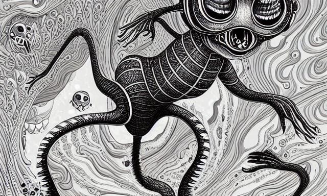 weird alien creature - AI Generated Artwork - NightCafe Creator