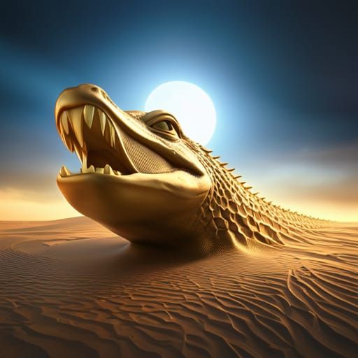 Sand Serpent - AI Generated Artwork - NightCafe Creator