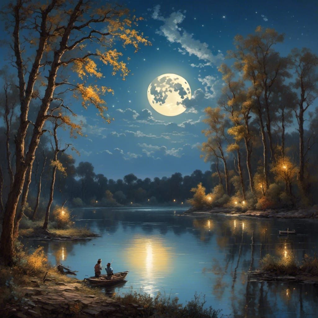Beautiful moon - AI Generated Artwork - NightCafe Creator