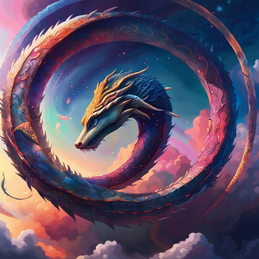 Spiral dragon - AI Generated Artwork - NightCafe Creator