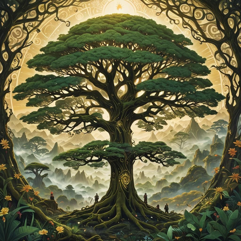 “The world tree awakens” - AI Generated Artwork - NightCafe Creator