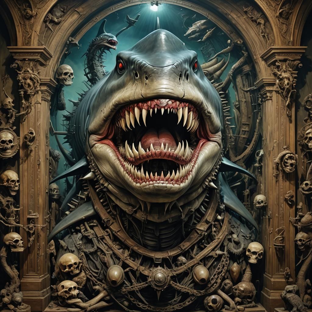 Cryptid Megalodon - AI Generated Artwork - NightCafe Creator