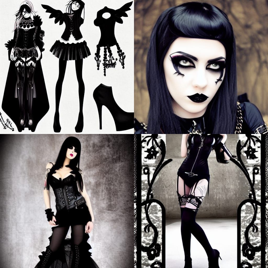 goth girl 🖤 - AI Generated Artwork - NightCafe Creator