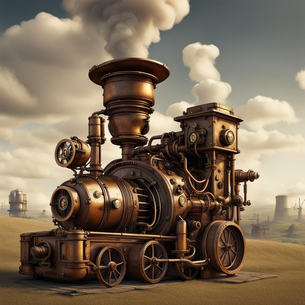 Steampunk Engine - AI Generated Artwork - NightCafe Creator
