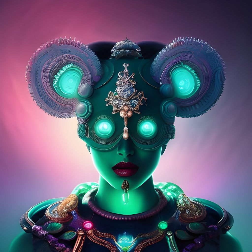 Neon Missy Mouse - AI Generated Artwork - NightCafe Creator