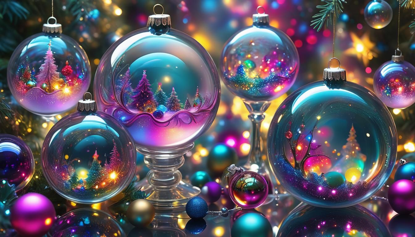 Happy Holidays! - Surreal Christmas Orbs Shine in Dreamy, Et...