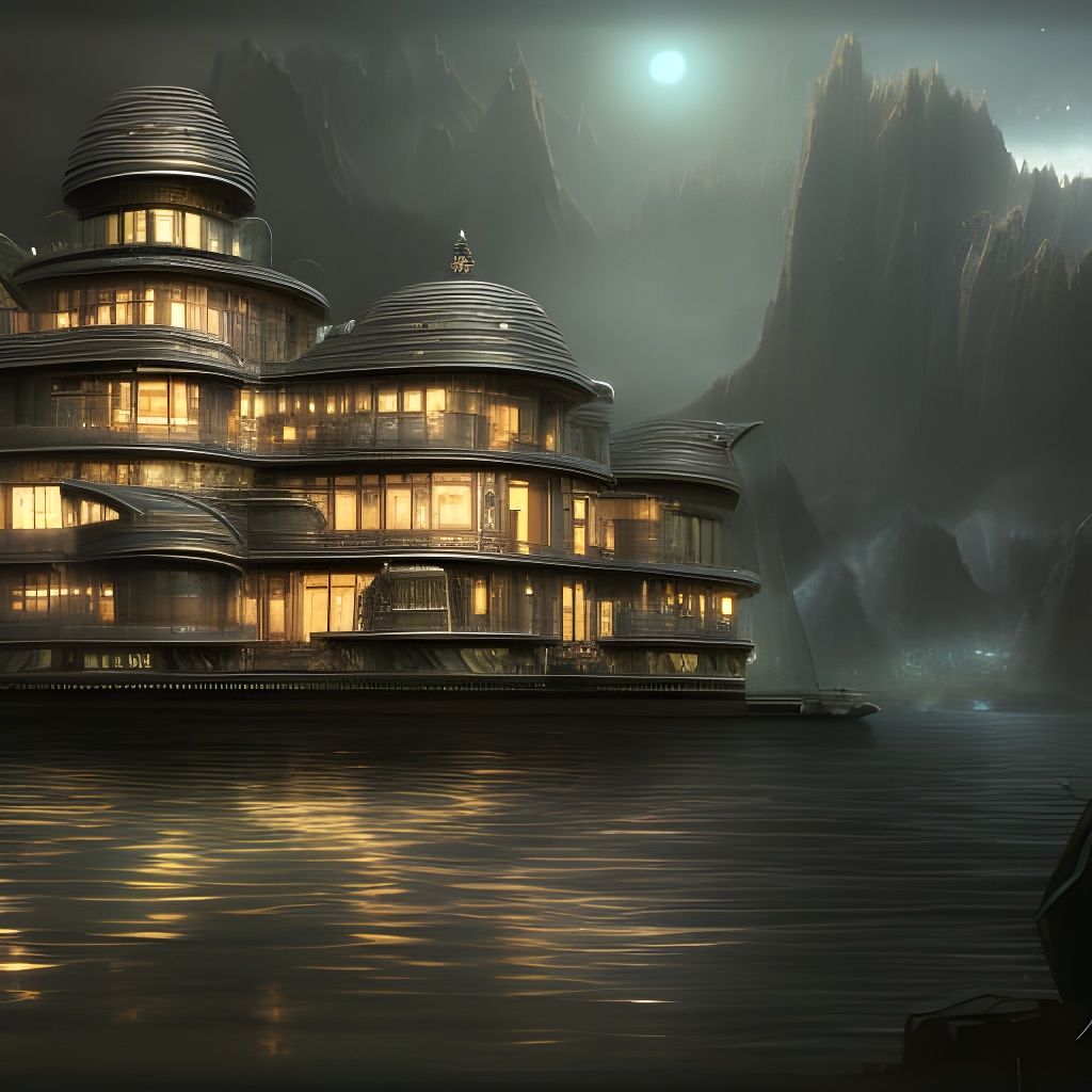 Floating Town - AI Generated Artwork - NightCafe Creator