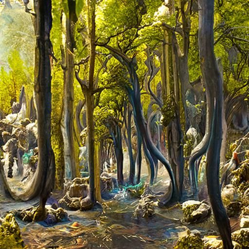 Asgard forest by Vincent Di Fate and Ferdinand Knab 8K 3D detailed ...