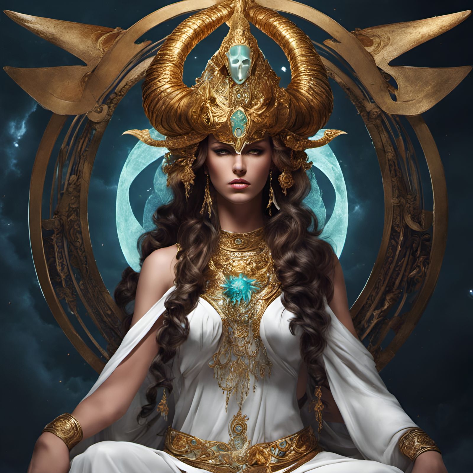 Capricorn Goddess #3 - AI Generated Artwork - NightCafe Creator