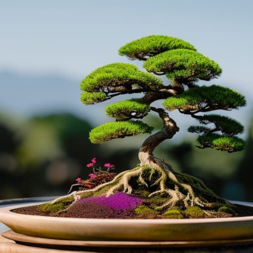 Bonsai tree - AI Generated Artwork - NightCafe Creator