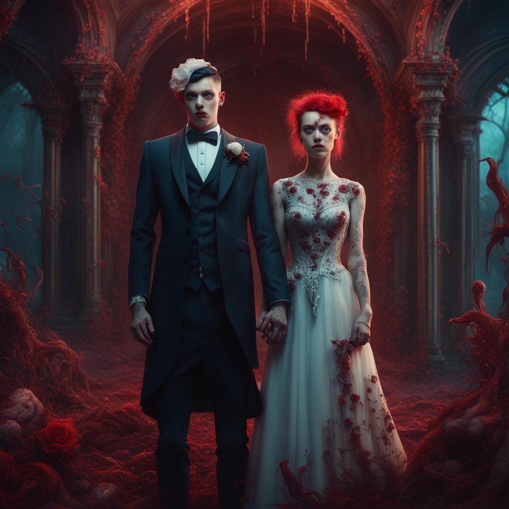 Bloody Wedding - AI Generated Artwork - NightCafe Creator