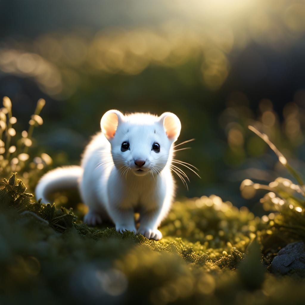 Baby ermine - AI Generated Artwork - NightCafe Creator