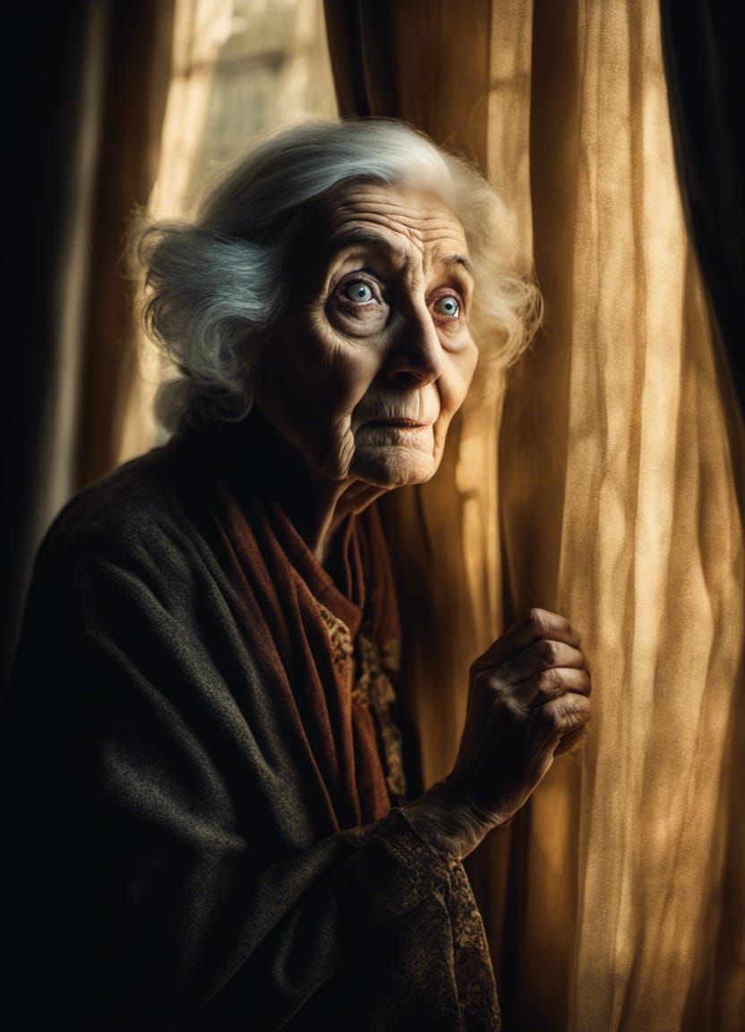 The curtain twitcher - AI Generated Artwork - NightCafe Creator