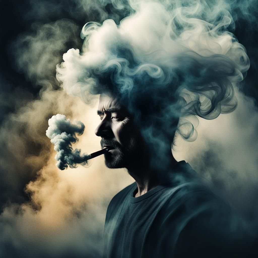 Smoking - AI Generated Artwork - NightCafe Creator