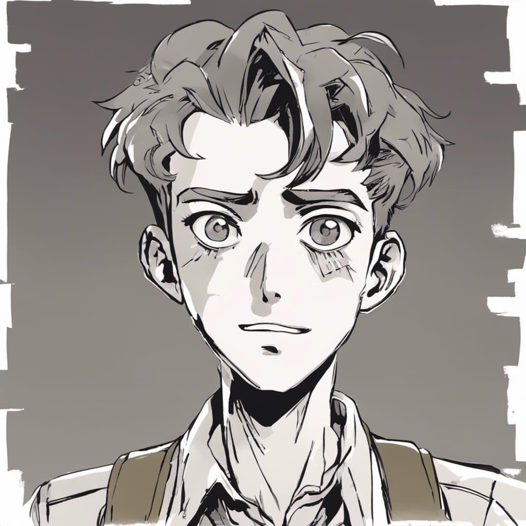 Headshot of a 1940’s teenage paper boy with dirty face - AI Generated ...