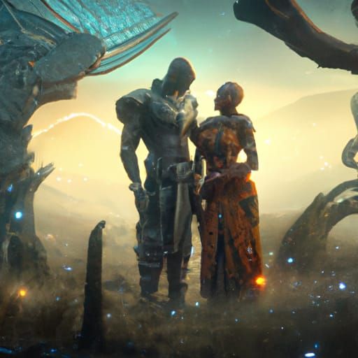 Galactic Couple - AI Generated Artwork - NightCafe Creator