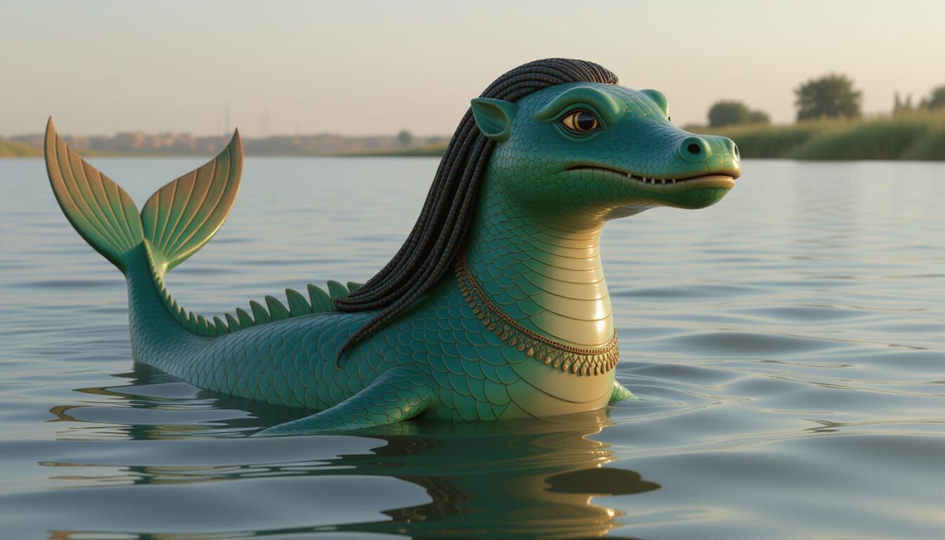 Nile River Mermaid: Sudanese Legend in Hyper-Reali... - AI Art