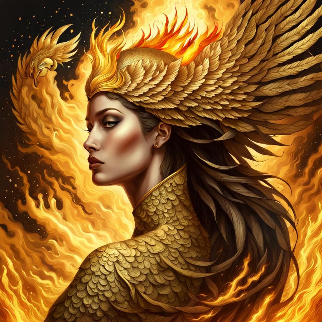 Lady Phoenix - AI Generated Artwork - NightCafe Creator