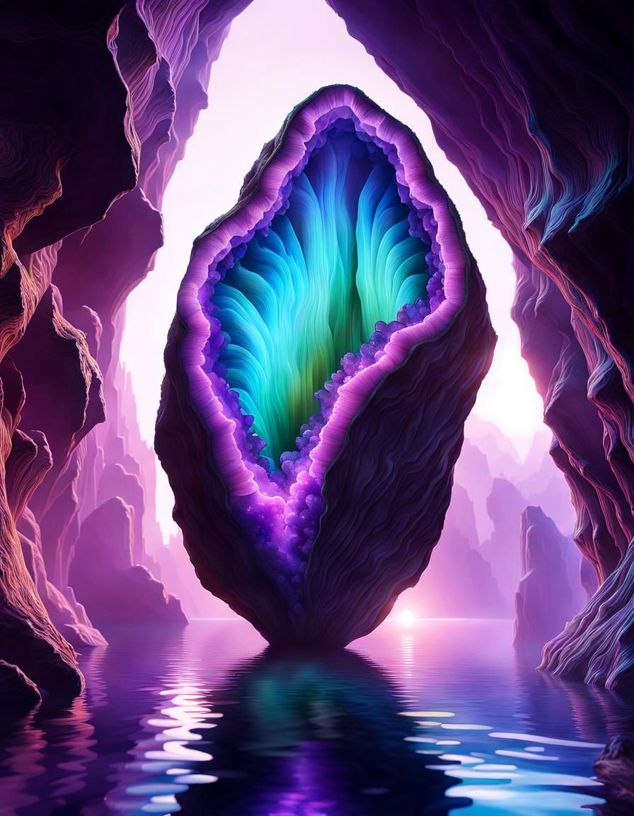 Freestanding Geode - AI Generated Artwork - NightCafe Creator