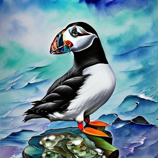 The Puffin - AI Generated Artwork - NightCafe Creator