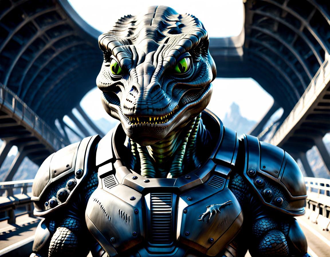 Lizard like alien - AI Generated Artwork - NightCafe Creator