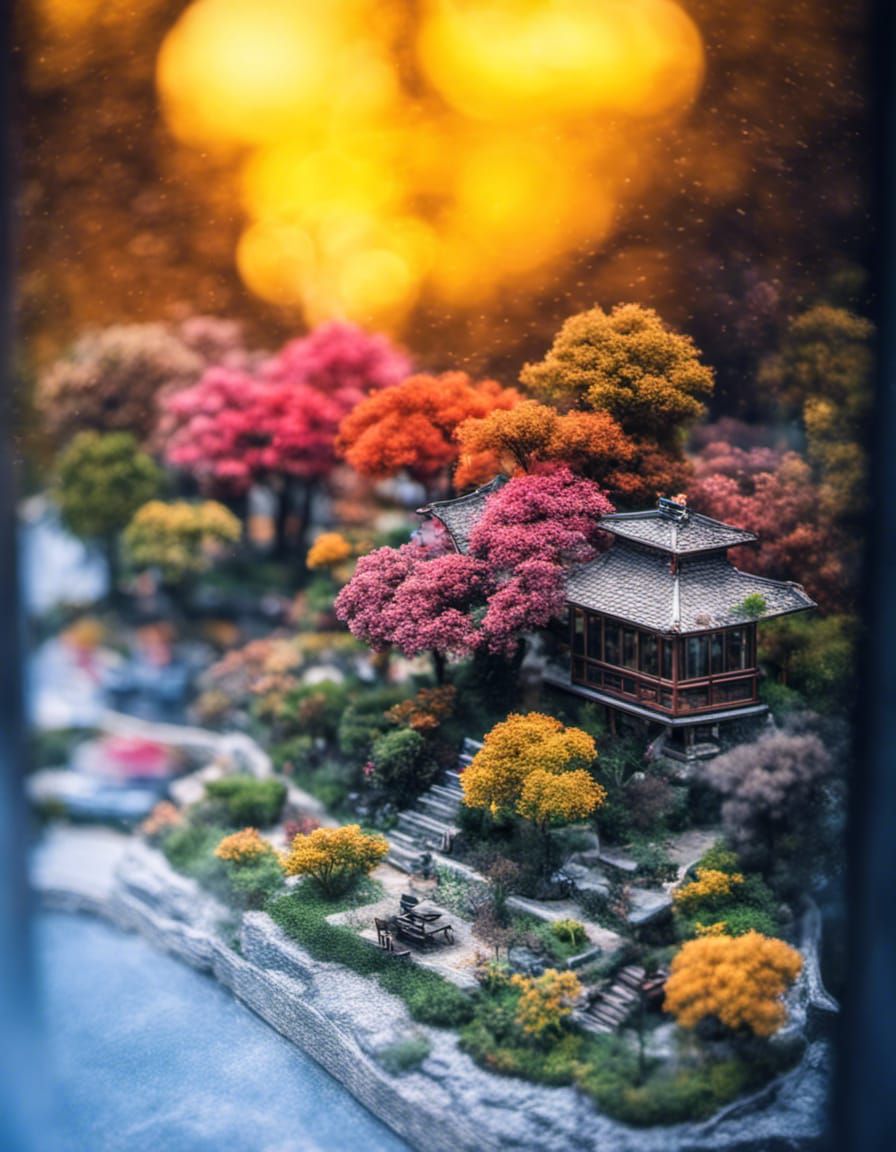 Miniature Japanese Temple - AI Generated Artwork - NightCafe Creator