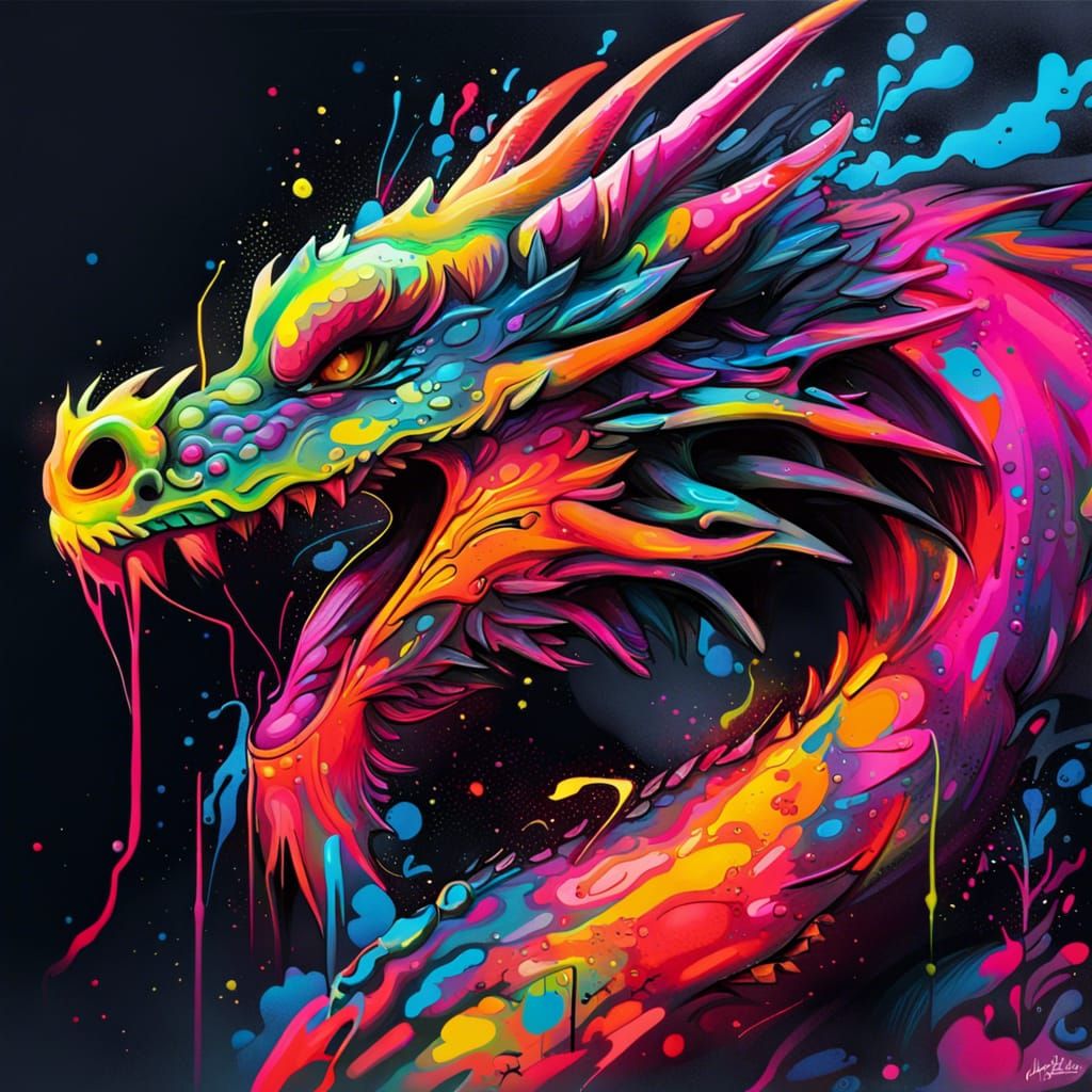 Paint Dragon - AI Generated Artwork - NightCafe Creator
