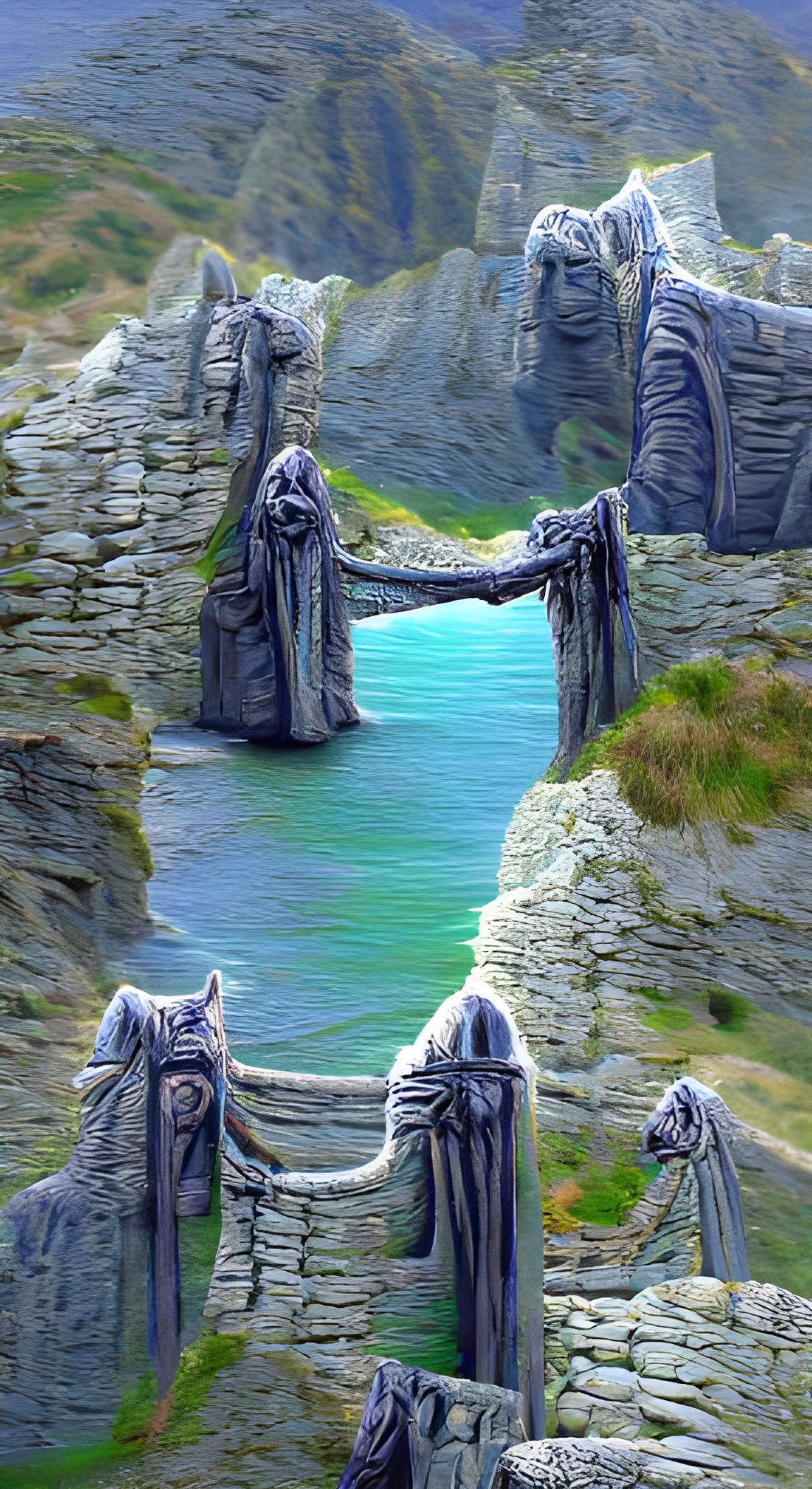 The gates of Argonath - AI Generated Artwork - NightCafe Creator