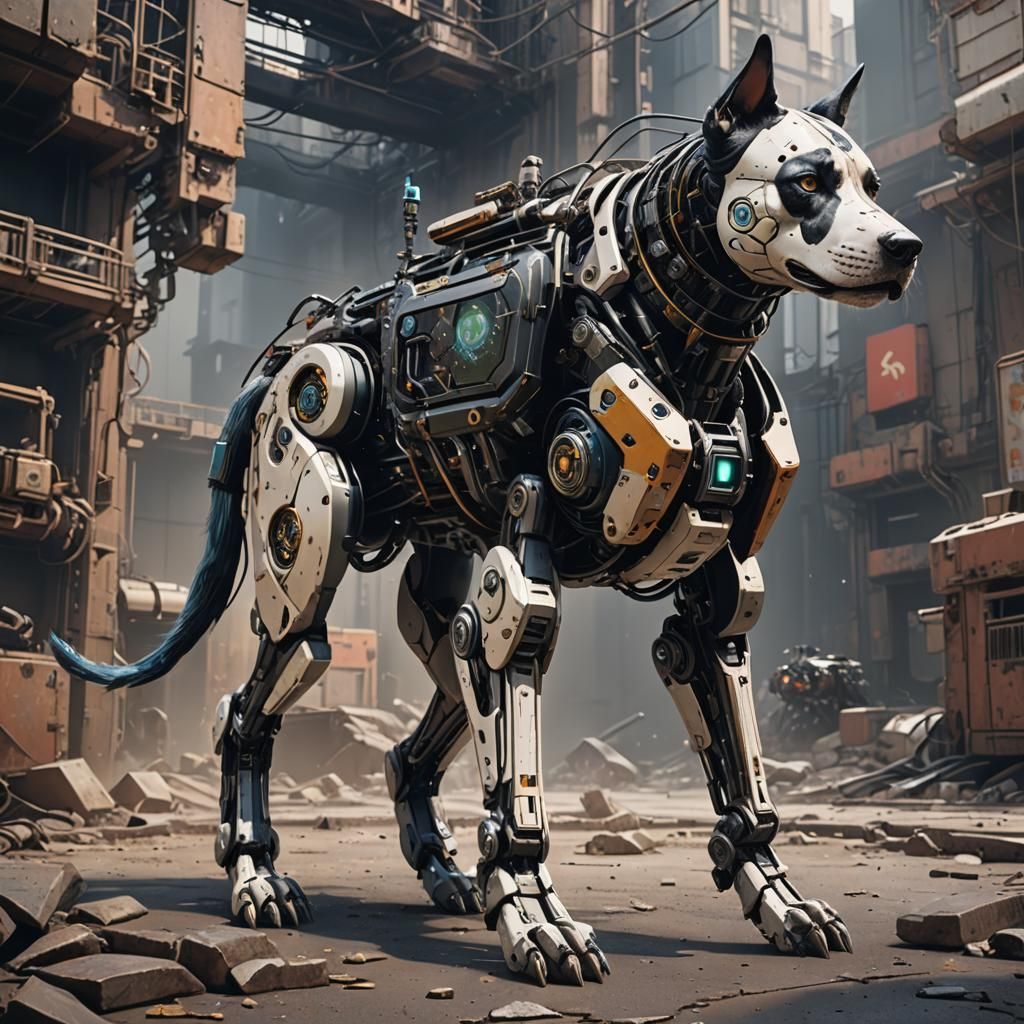 Ai-powered cyber companion robotic-animal hybrid dog - AI Generated ...