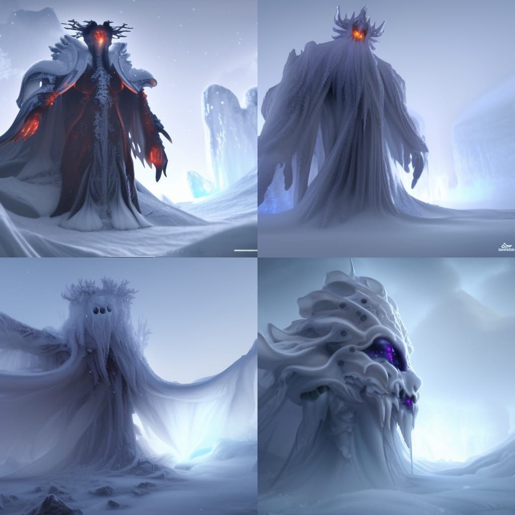 An Ice Ghost made of ethereal snow - AI Generated Artwork - NightCafe ...