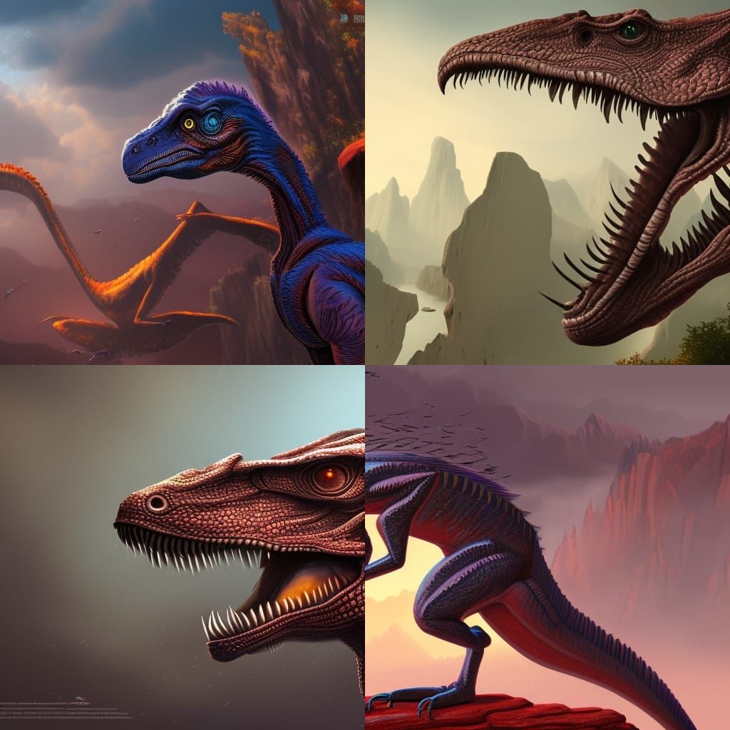 Philosophy Velociraptor - AI Generated Artwork - NightCafe Creator
